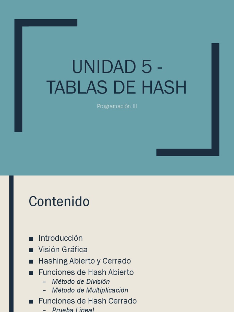Tablas de Hash: Métodos y Ejemplos | PDF