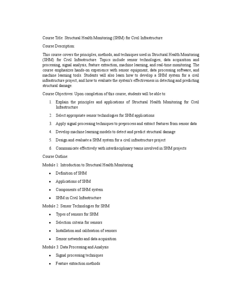 SHM Modules | PDF | Machine Learning | Computer Engineering