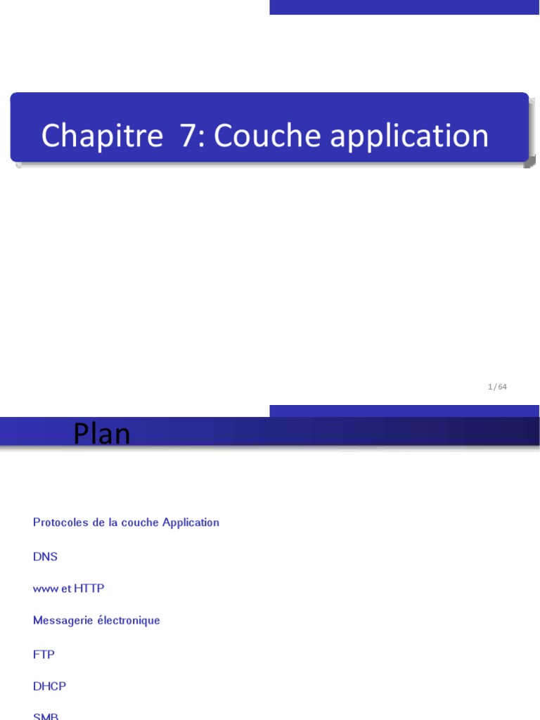 Protocoles de la couche application | PDF