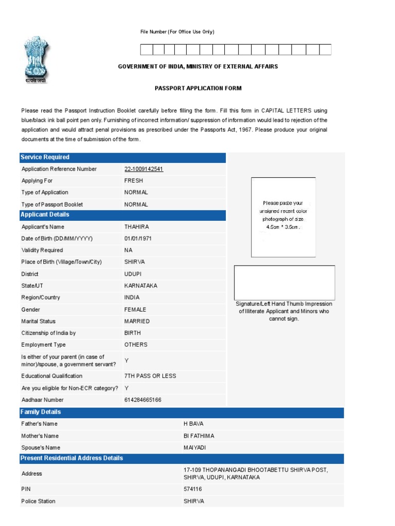View - Print Submitted Form PDF | PDF | Passport | Government And Personhood