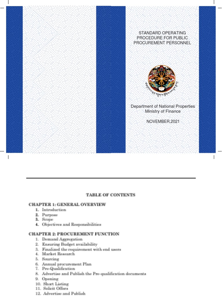 Standard Operating Procedure For Procurement Personell PDF | PDF ...
