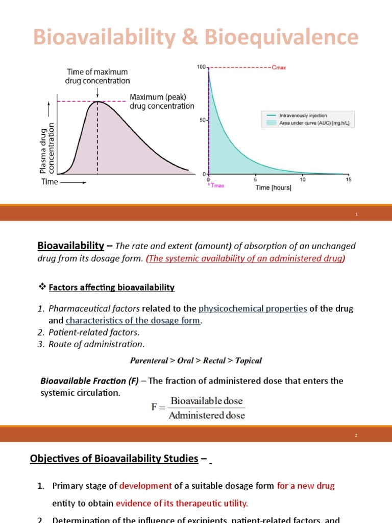 Bioavailability & Bioequivalence | PDF
