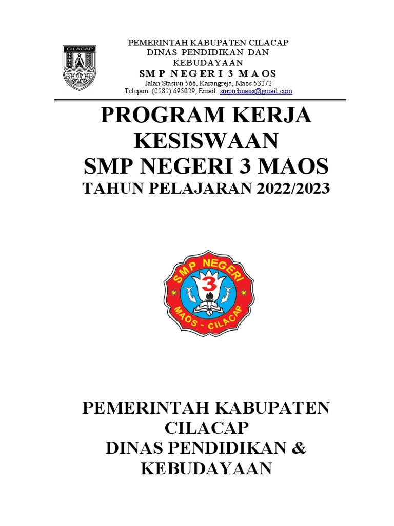 Cover Program Kerja Kesiswaan | PDF