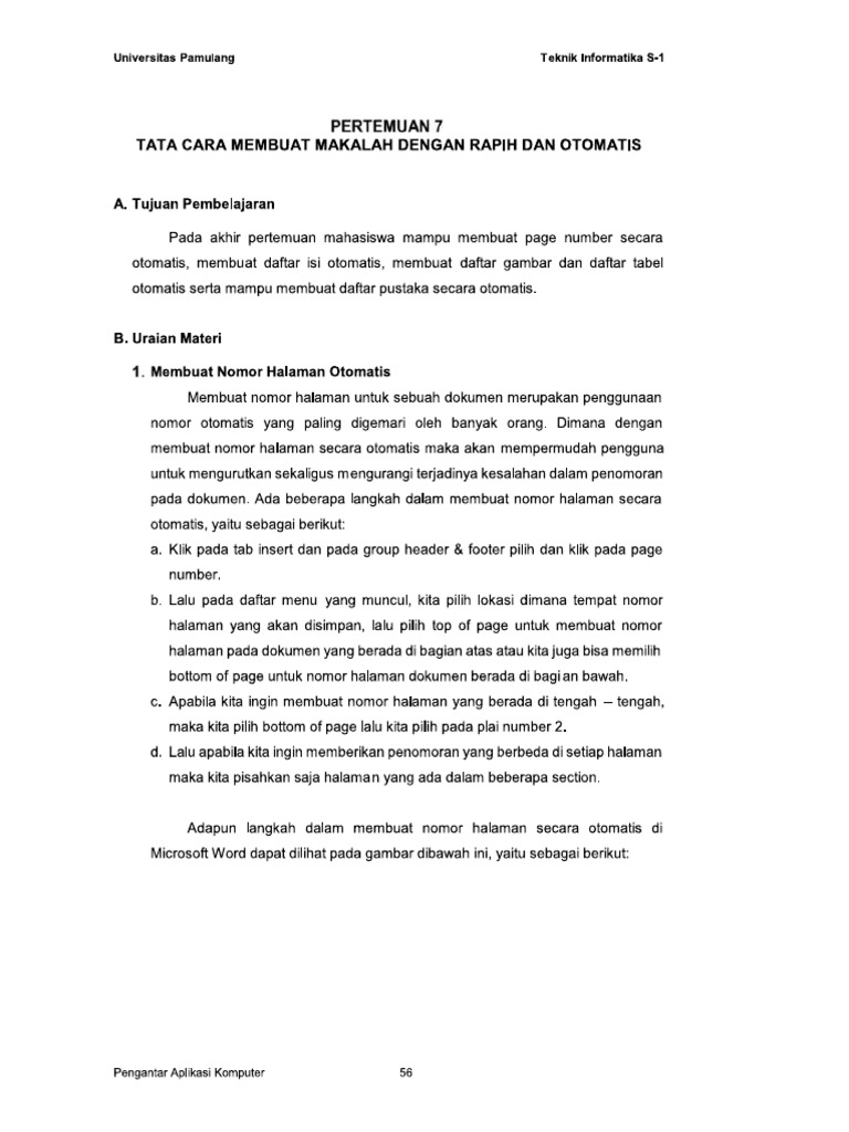 TPL0243 - 07 - Tata Cara Membuat Makalah Dengan Rapih Dan Otomatis | PDF