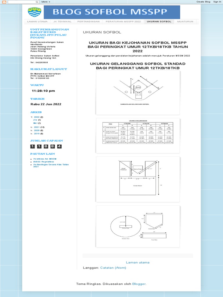 Sofbol MSSPP Ukuran Sofbol | PDF