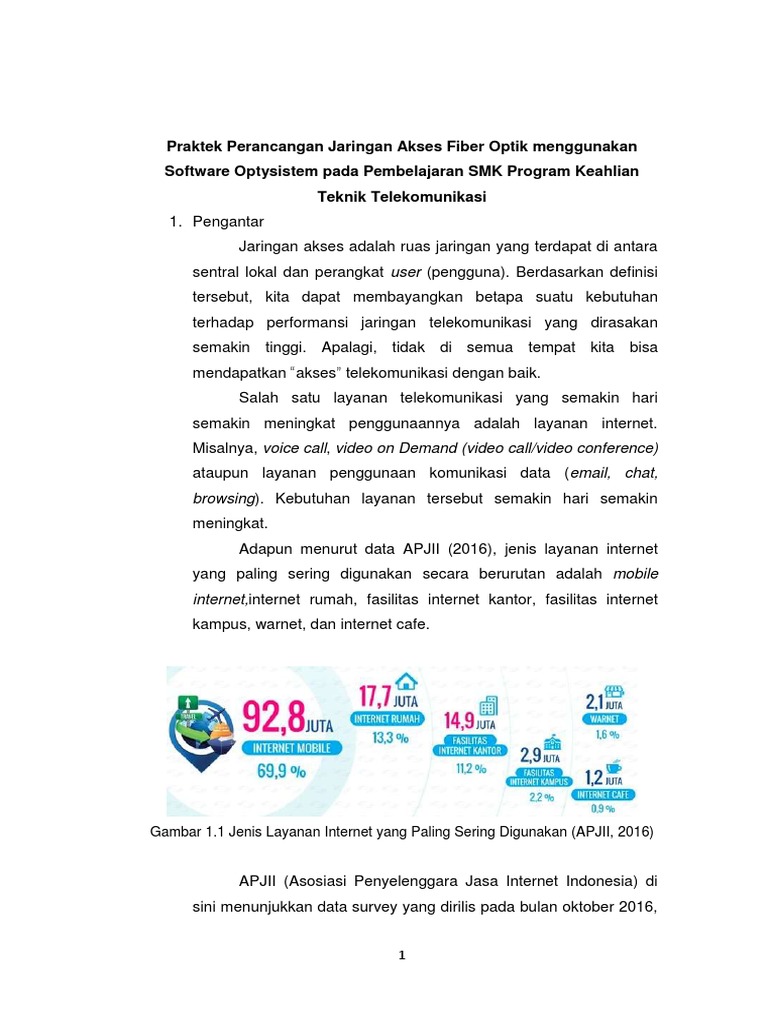 Praktek Perancangan Jaringan Akses Fiber Optik Menggunakan Software ...