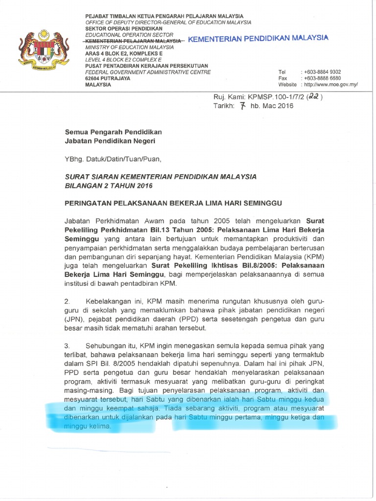 Mengenai Surat Siaran Kementerian Pendidikan Malaysia Bilangan 2 PDF | PDF