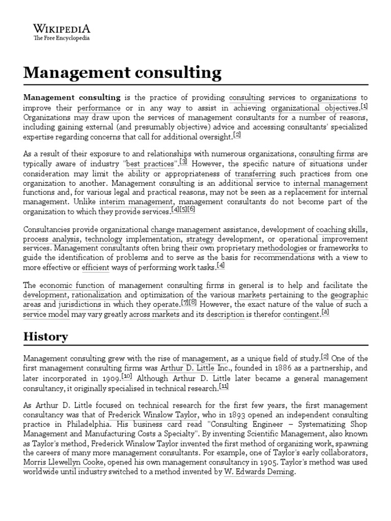 Management Consulting Overview | PDF | Business | Economies