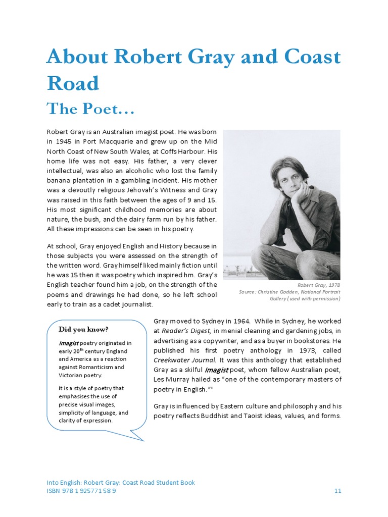 Robert Gray Context | PDF | Poetry