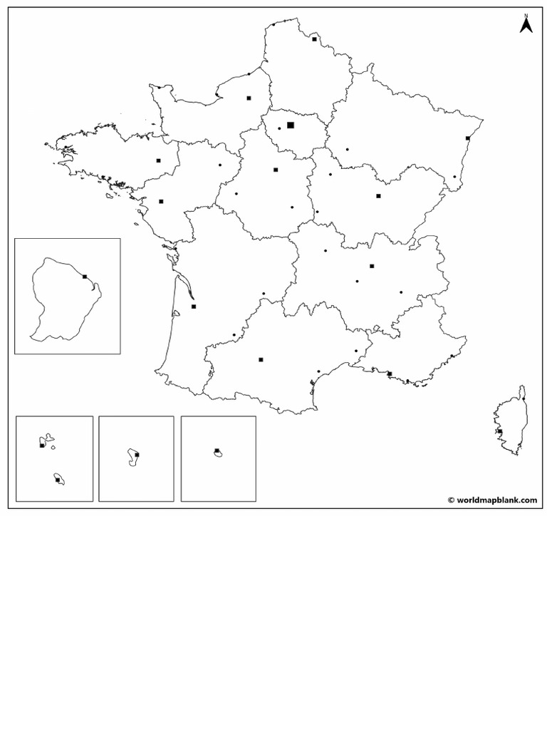 France Map Outline With Cities | PDF