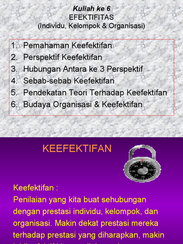 Sesi 6. EFEKTIFITAS | PDF