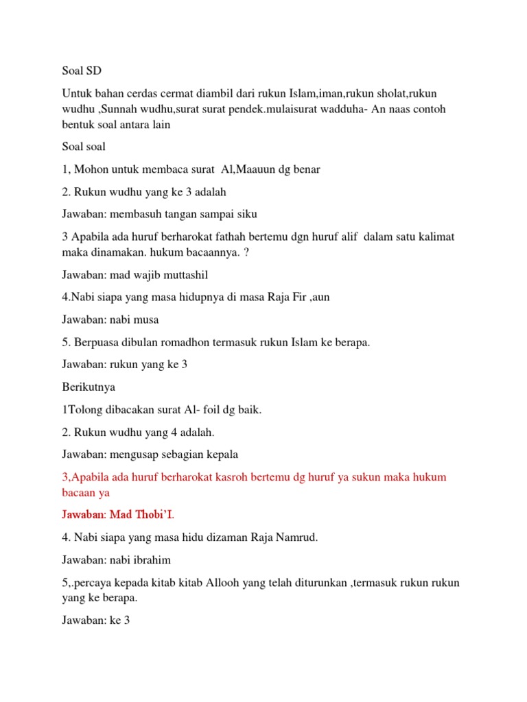 Soal SD PDF | PDF