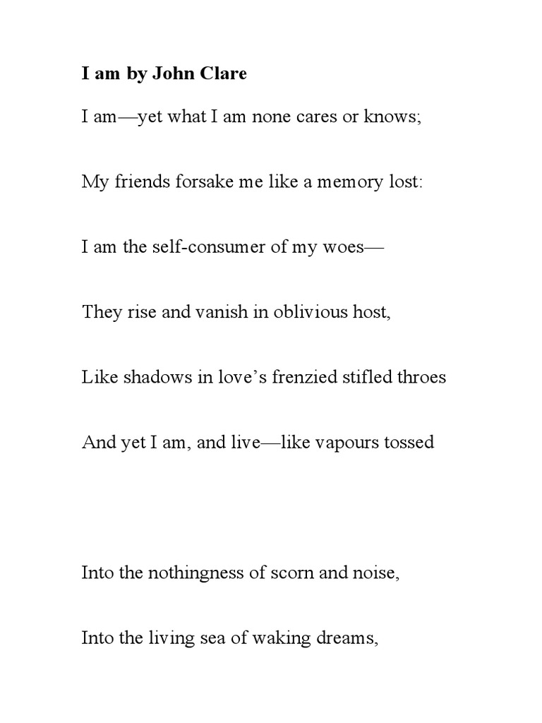 I Am by John Clare | PDF