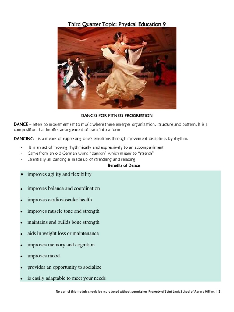 G9 Pe 3 PDF | PDF | Dances | Physical Exercise