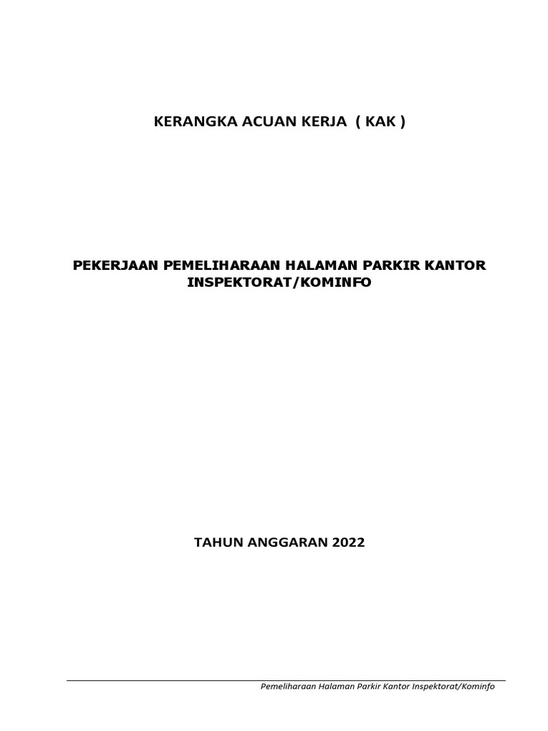 KAK Kontraktor INSPEKTORAT PDF | PDF