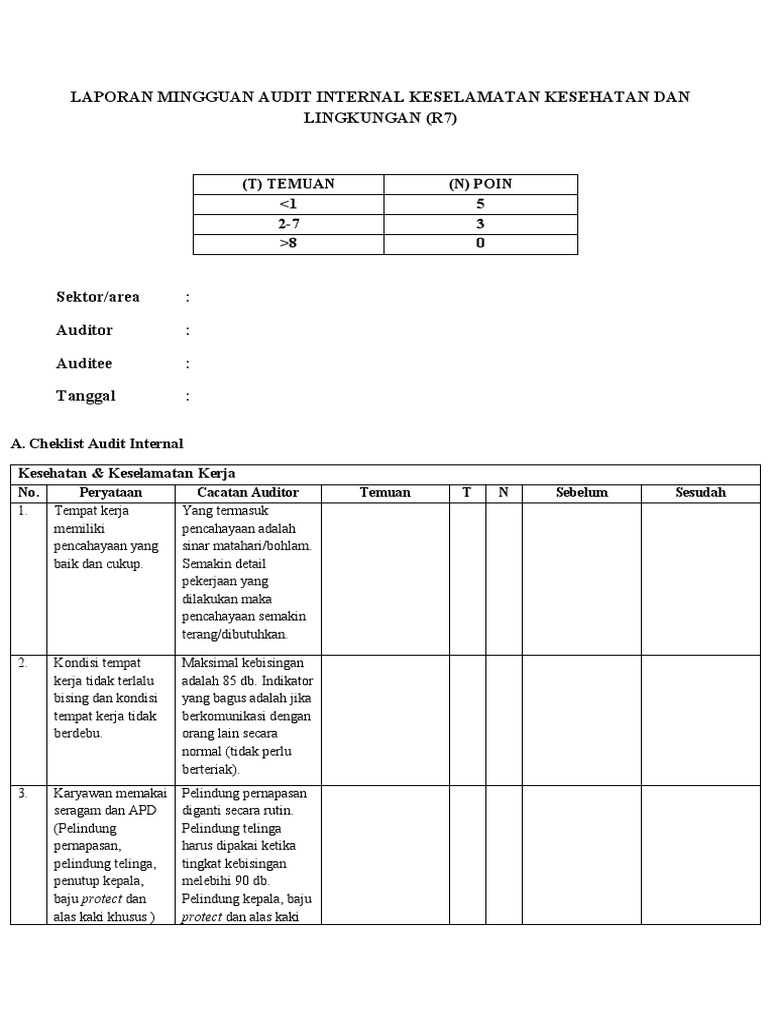 AUDIT INTERNAL SMK3 R7 (RND & QC) | PDF