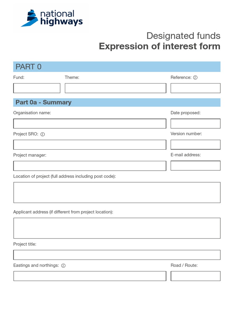 Designated Funds - Expression of Interest Form | Download Free PDF ...