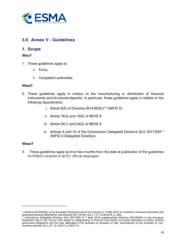 ESMA 27 03 2023 Final Report On MiFID II Guidelines On Product ...