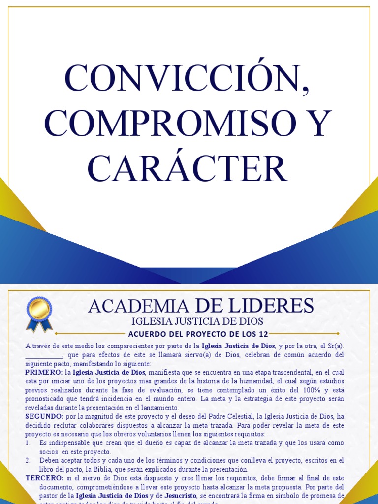 Conviccion Compromiso y Caracter | PDF