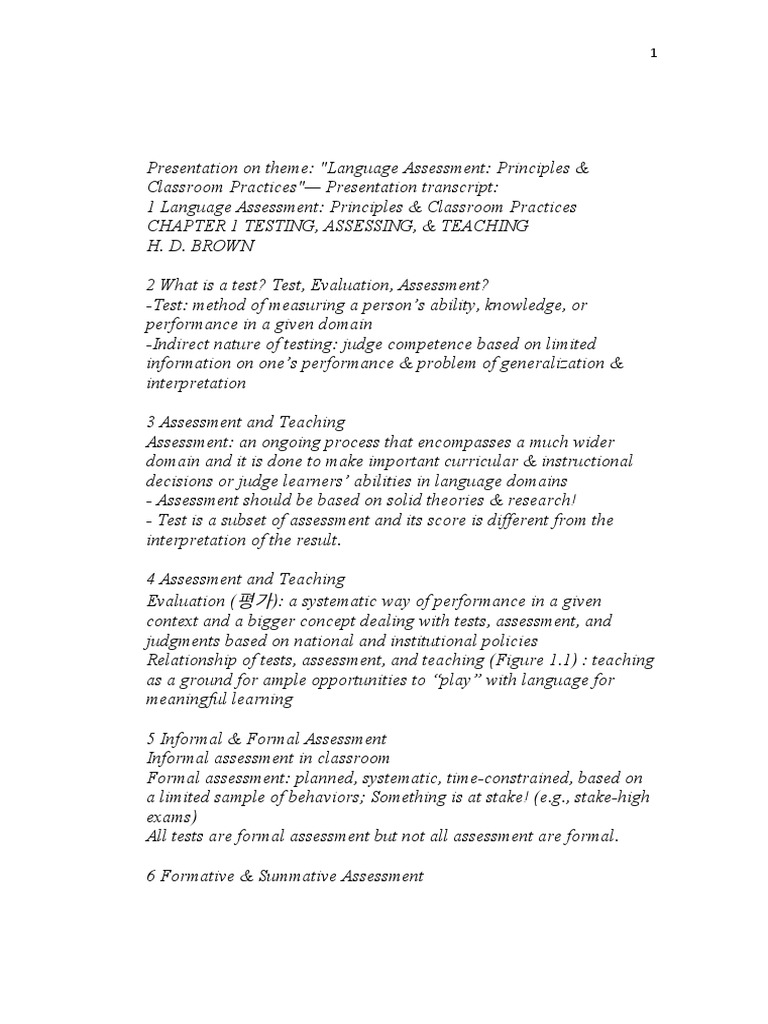 PRINCIPLES - OF - LANGUAGE - ASSESSMENT Chapter Two | PDF | Educational ...