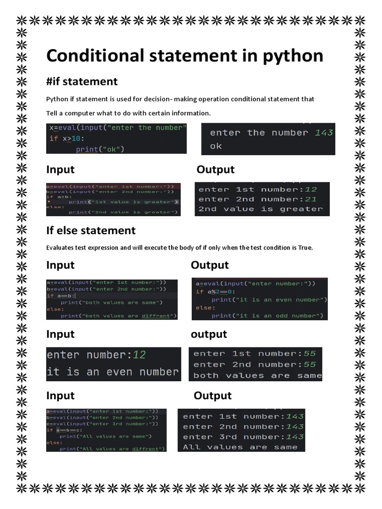 Conditional Statement in Python | PDF
