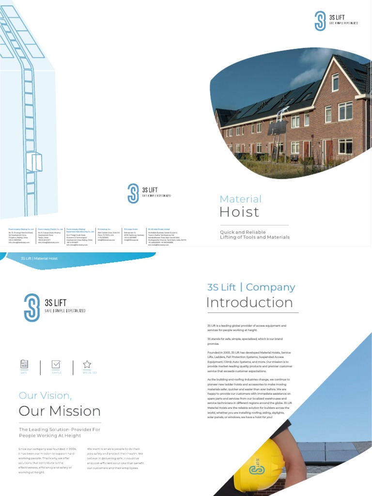 3S Lift Material Hoist PDF | PDF | Elevator | Rail Transport