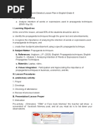 DLP Propagandaz Detailed Lesson Plan in Grade 8 Propaganda Techniques ...