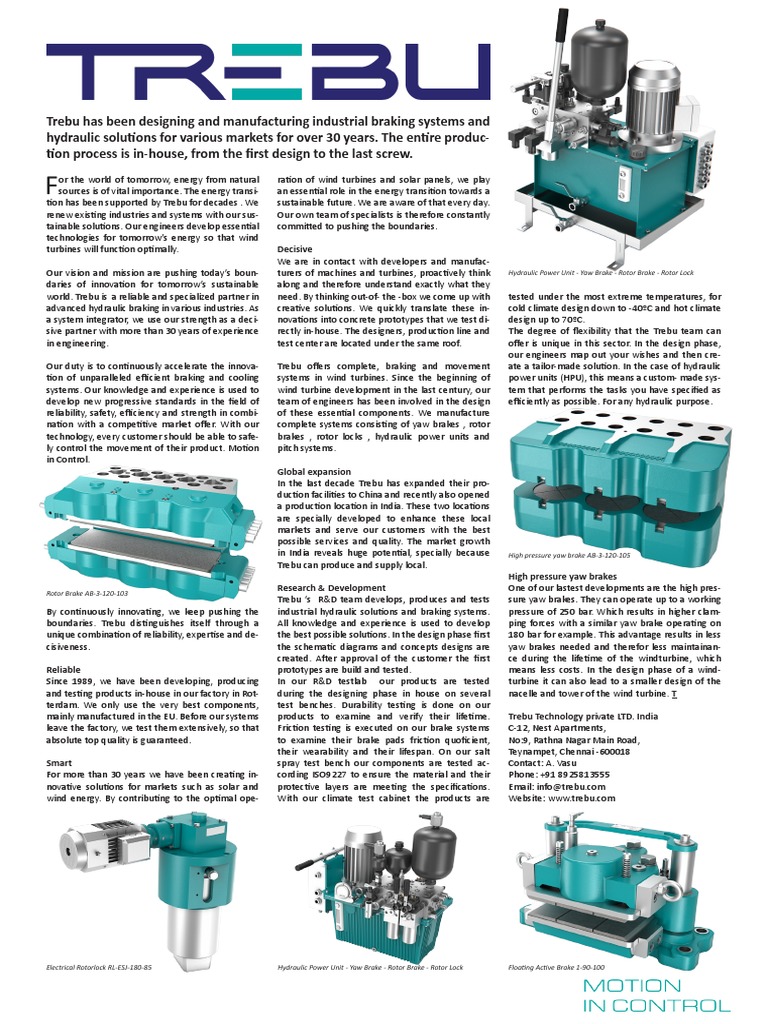 Trebu Write Up PDF | PDF | Wind Turbine | Brake