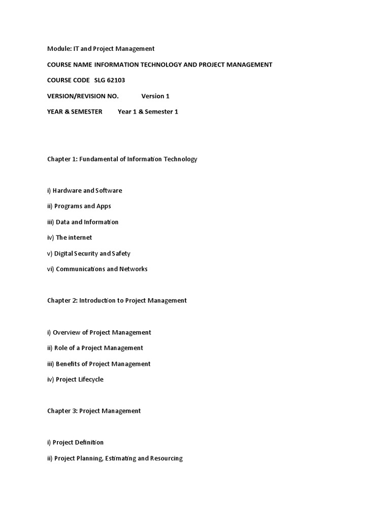 Module ITn Project Management | PDF | Computer Network | Local Area Network