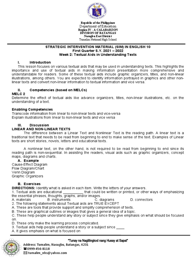 STRATEGIC-INTERVENTION-MATERIAL-SIM-IN-ENGLISH-10-1ST-QUARTER | PDF ...