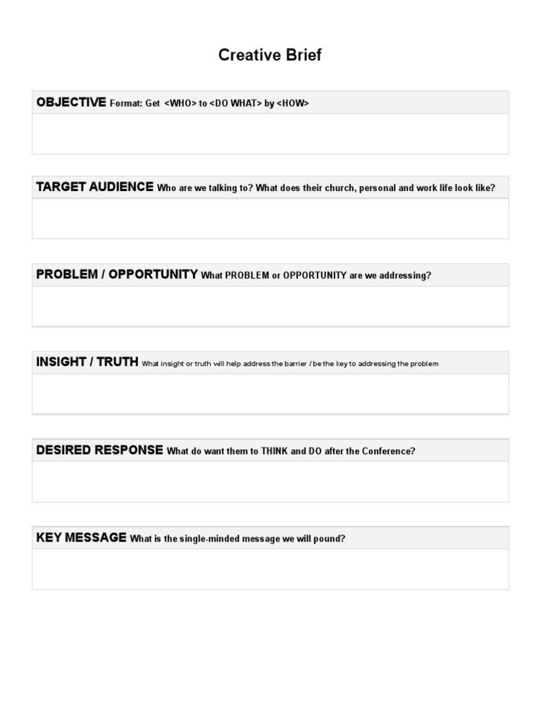Creative Brief Template Pdf Pdf Pdf