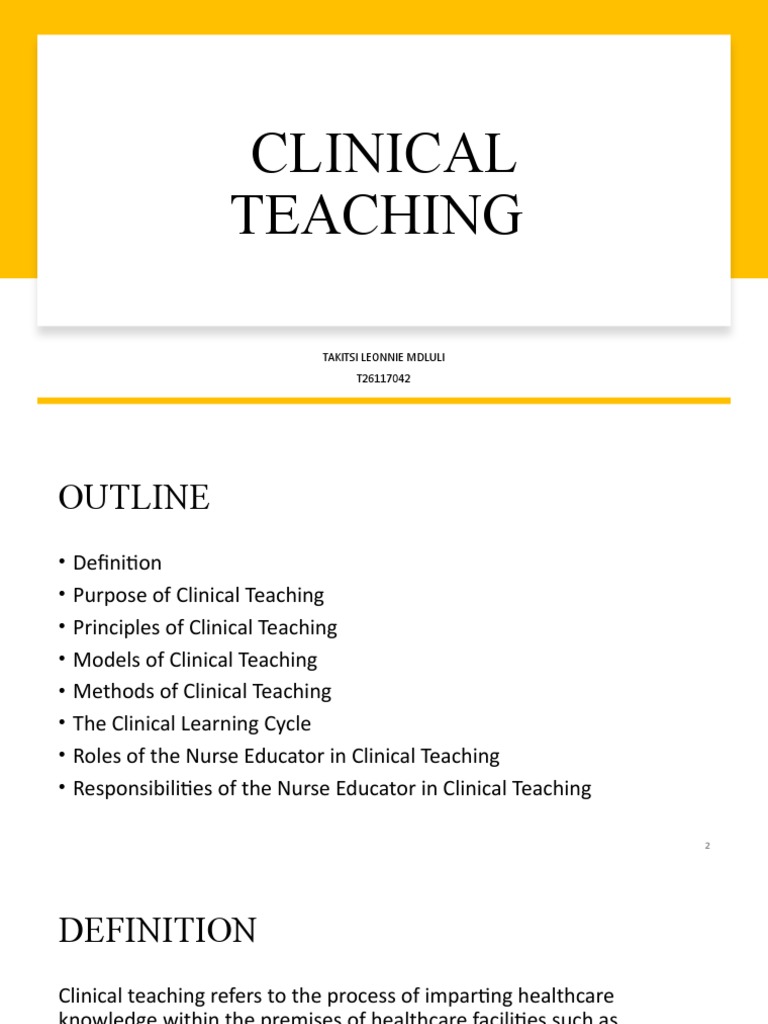Clinical Teaching | PDF | Nursing | Mentorship