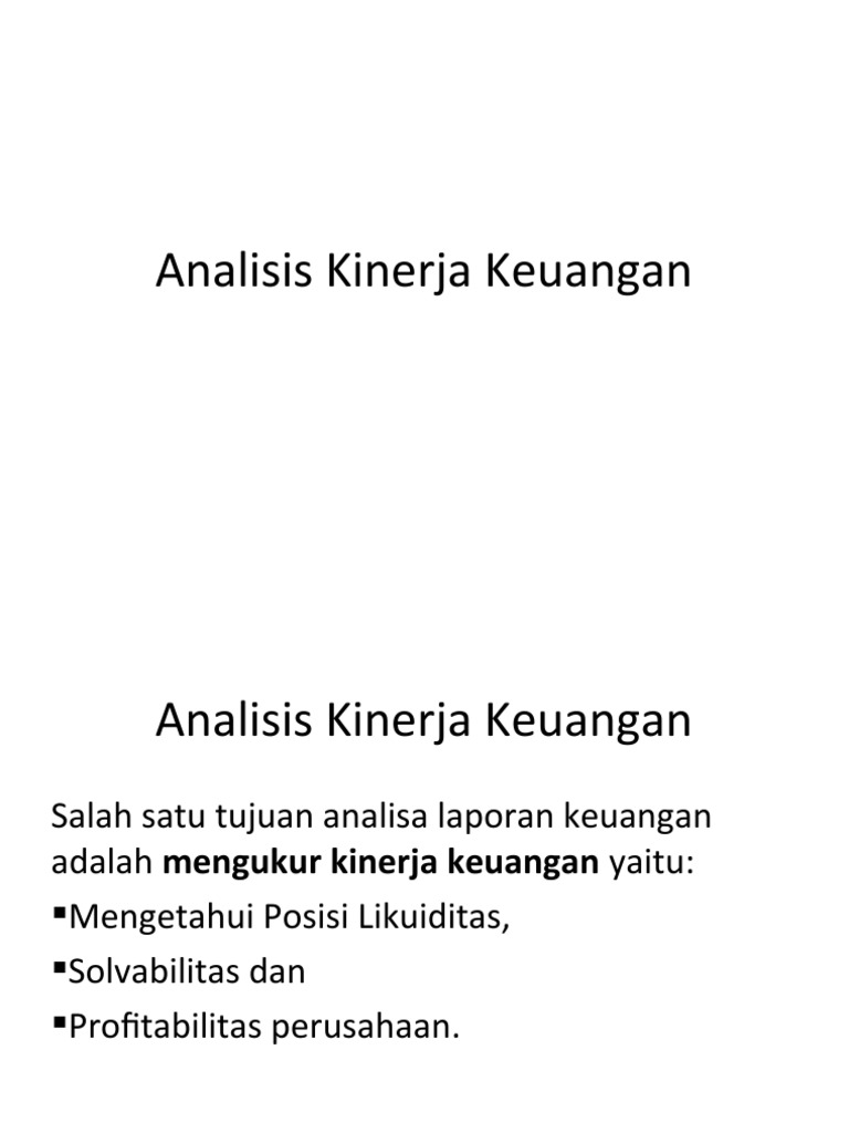 Analisis Kinerja Keuangan | PDF