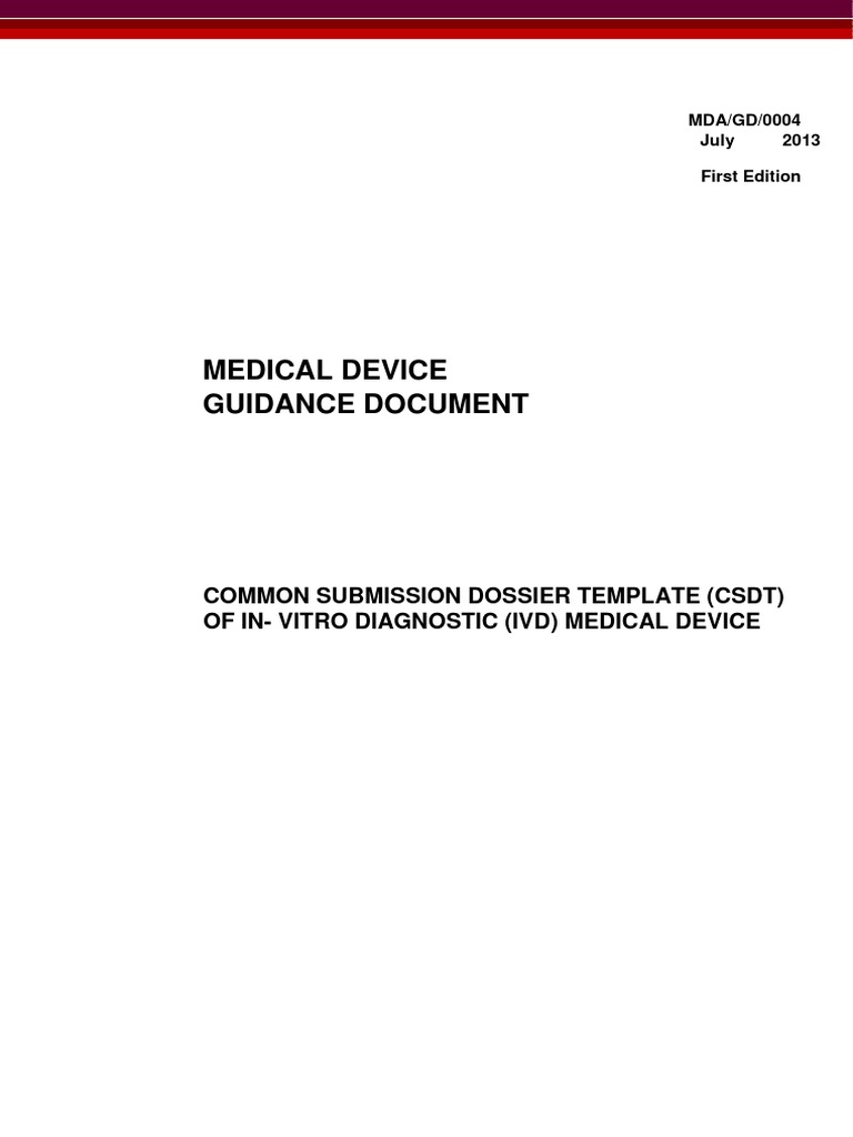 Common Submission Dossier Template Csdt Pdf Sensitivity And