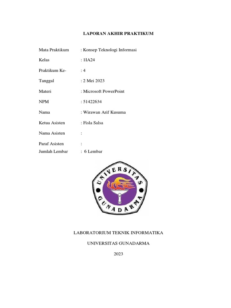 LA4 - Wirawan Arif Kusuma - 51422634 | PDF