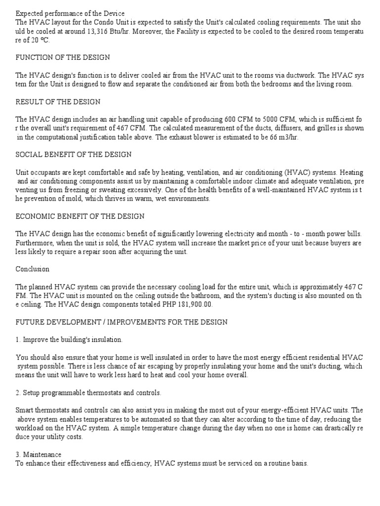 HVAC Layout For The Condo Uni | PDF | Duct (Flow) | Building Automation