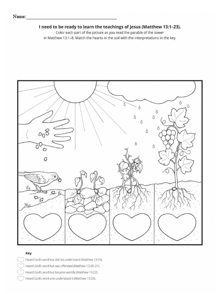 Parable of The Sower Activity | PDF