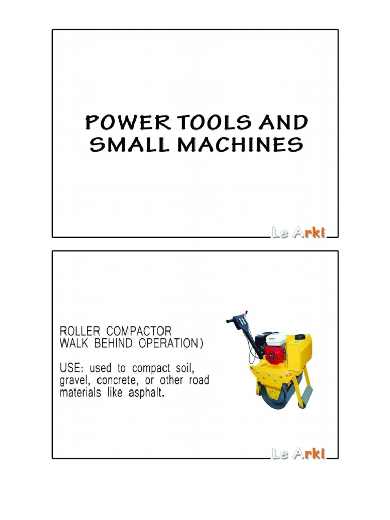 Power Tools and Machines | PDF