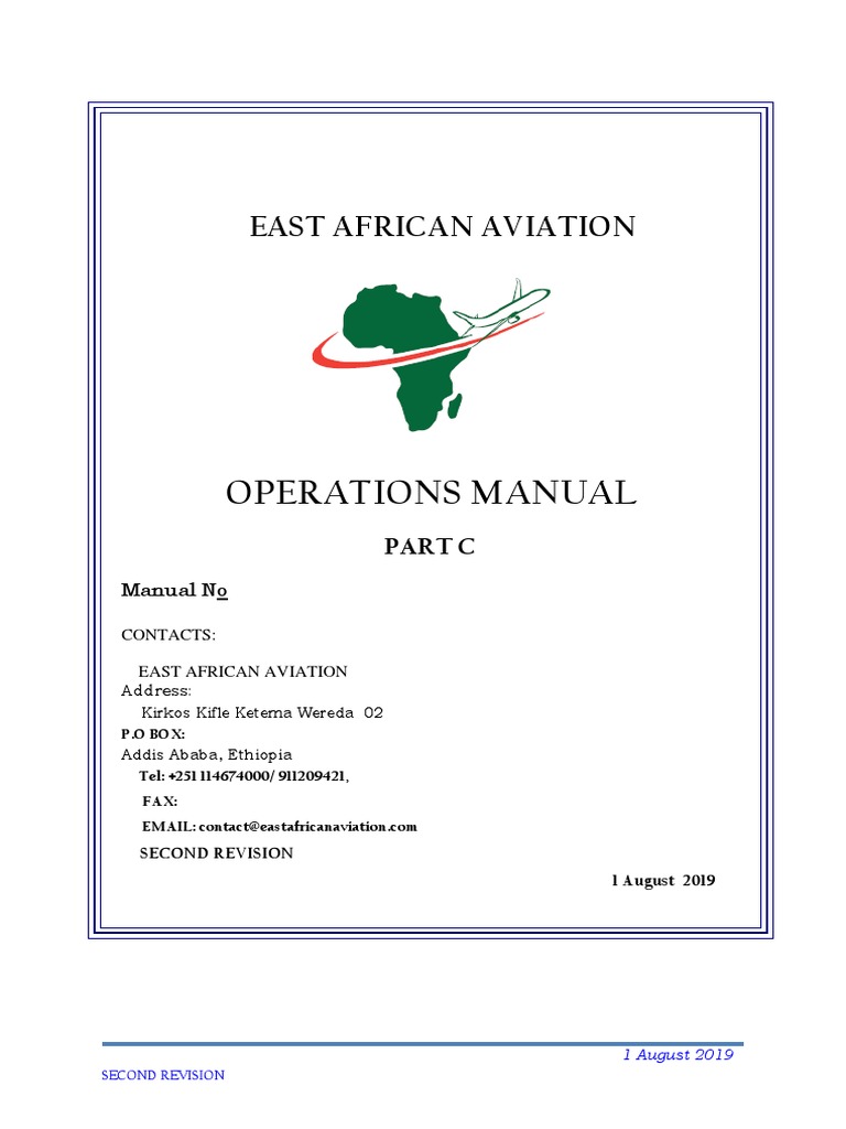 East African Aviation Operations Manual Part C: Second Revision ...