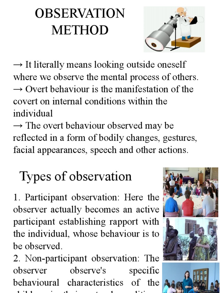 Observation Method | PDF | Behavior | Psychology