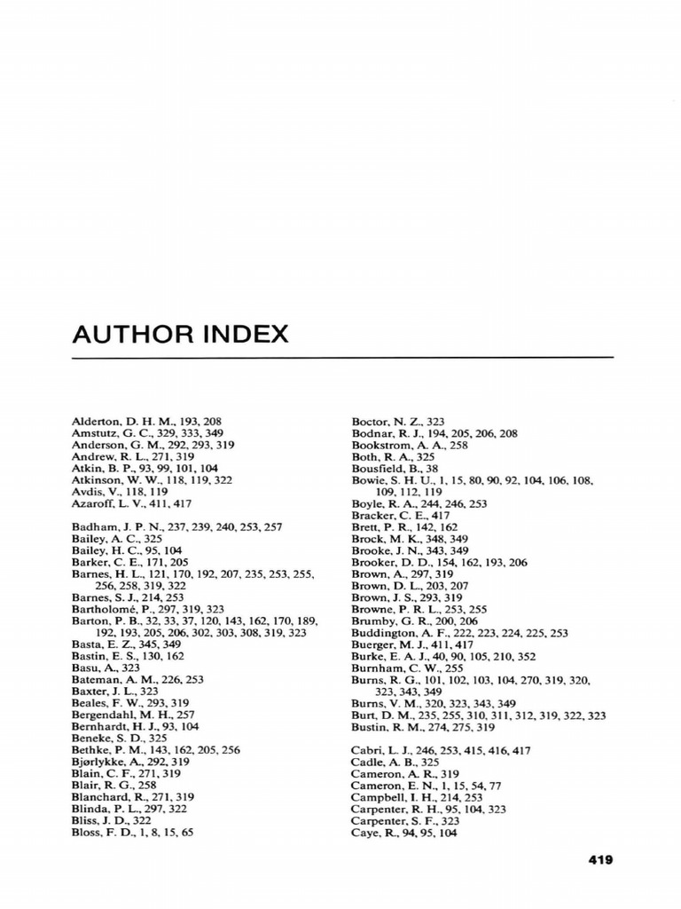 Craig Vaughan Author Index PDF | PDF