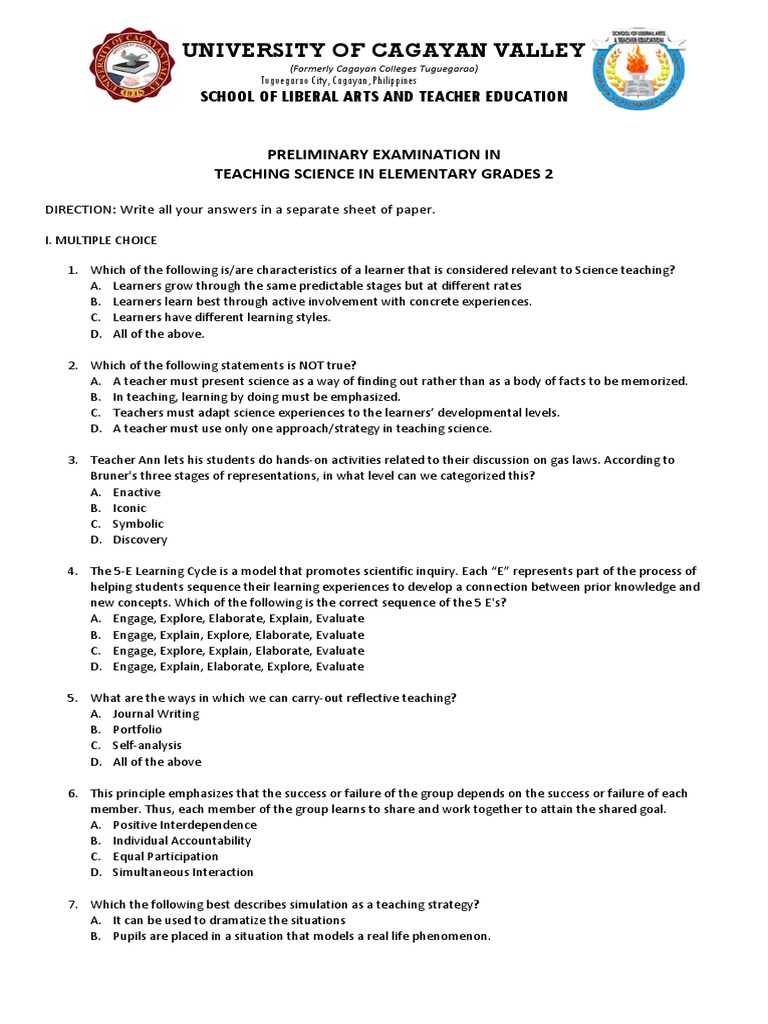 Preparing Elementary Teachers to Facilitate Scientific Inquiry: An ...