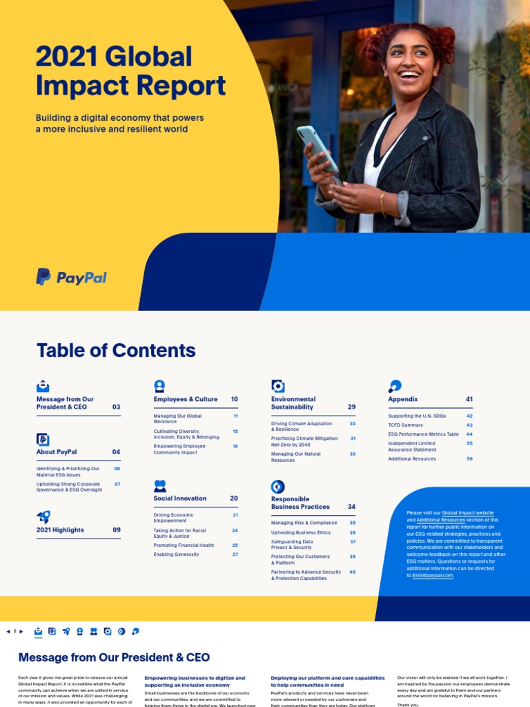 PayPal 2021 Global Impact Report | PDF | Governance | Pay Pal