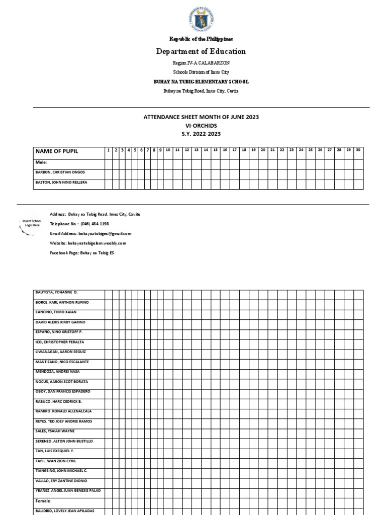 June 2023 Class Attendance | PDF