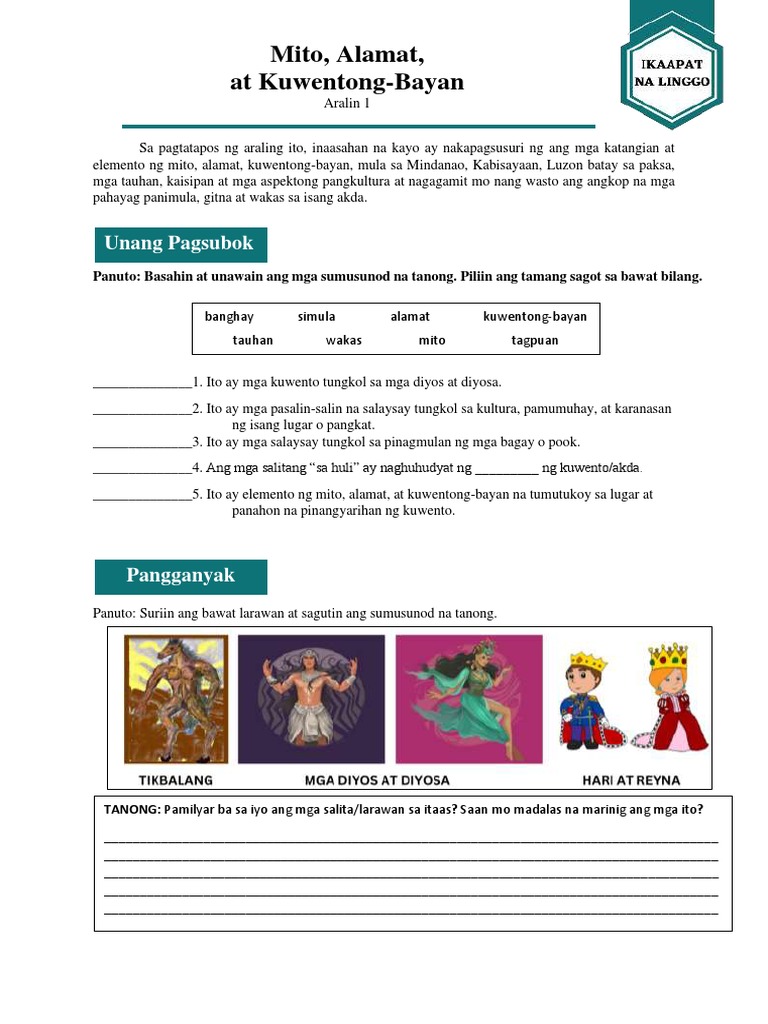 Grade 7 Module Filipino | PDF