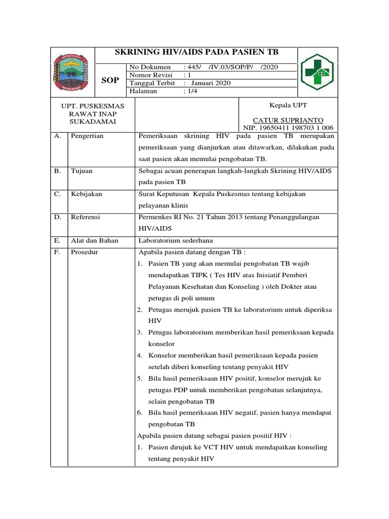 SKRINING HIV/AIDS DAN TB | PDF