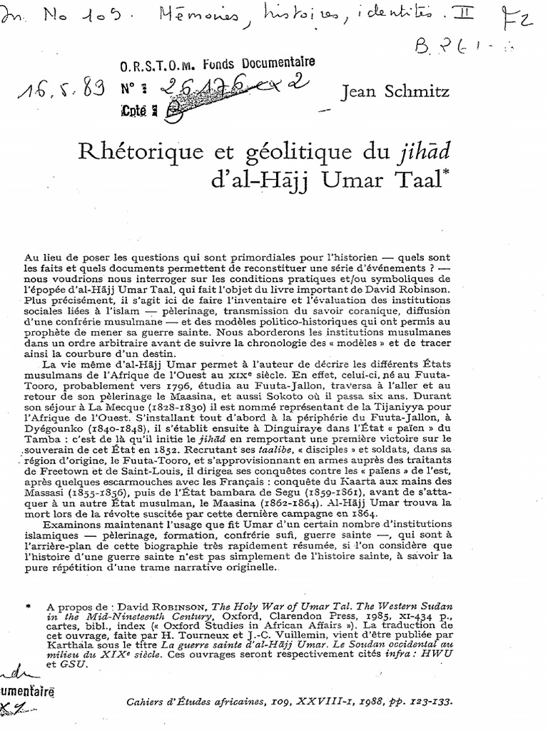 El Hadj Omar TALL PDF | PDF | Mahomet | Djihad