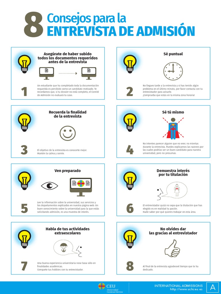 Consejos Clave para Entrevistas de Admisión | PDF