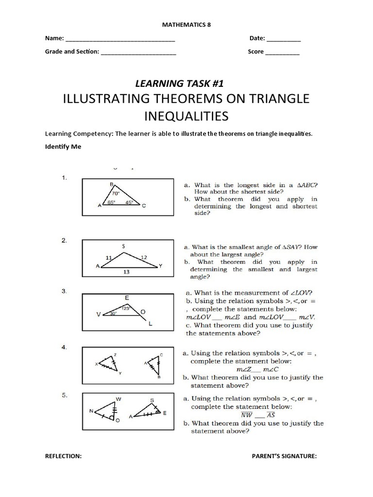 MATHEMATICS 8 4thLT | PDF | Triangle | Elementary Geometry