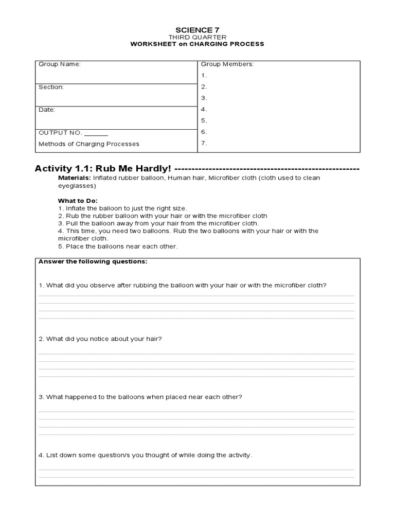 Charging Processes Explained PDF Balloon